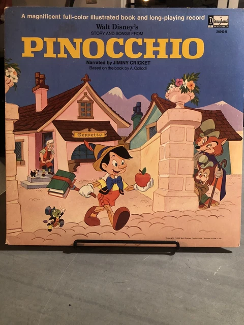 WALT DISNEY PINOCCHIO Story &songs Vinyl Lp Album Record Booklet ...