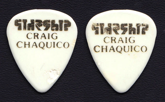 JEFFERSON STARSHIP CRAIG Chaquico Signature Blanc/Doré Guitare Pic ...