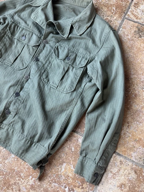 WW2 US ARMY 1st Model HBT 13 Stars Buttons Combat Shirt/Jacket Size 36 ...