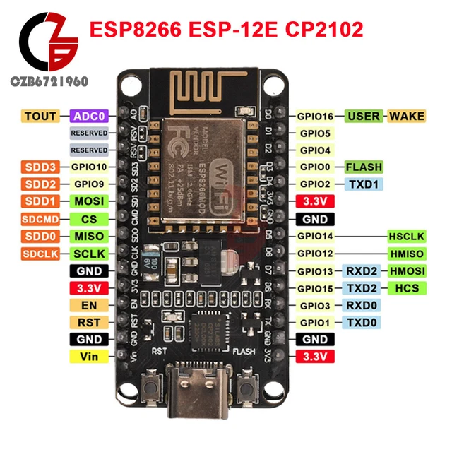 Type C Nodemcu V3 Esp8266 Serial Module Cp2102 Esp 12e Wifi Development