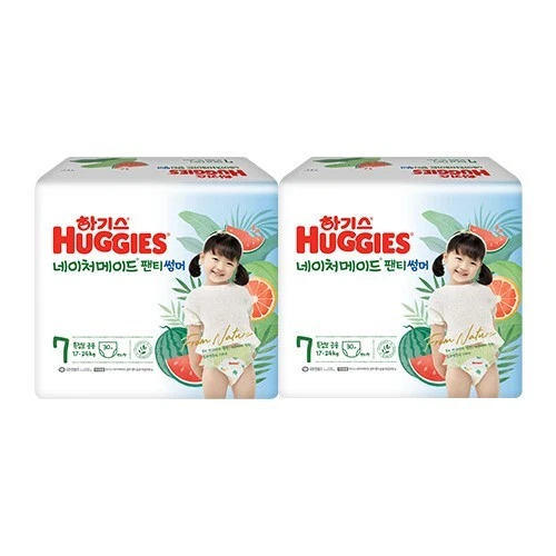 HUGGIES NATURE-MADE &SUMMER& Step7. Korea PullUps diaper (30ct. per ...