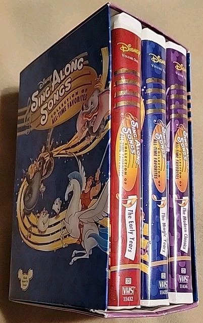 DISNEY SING ALONG Songs: Collection of All-Time Favorites VHS Boxed Set ...