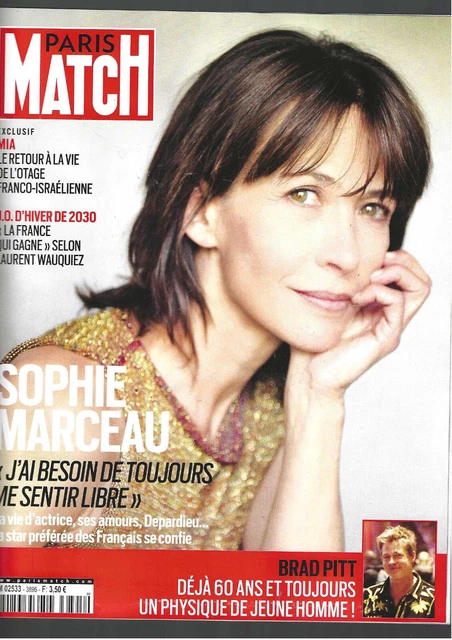 PARIS MATCH-28 DECEMBRE 2023-Sophie MARCEAU/Brad PITT/JO Hiver 2030 ...