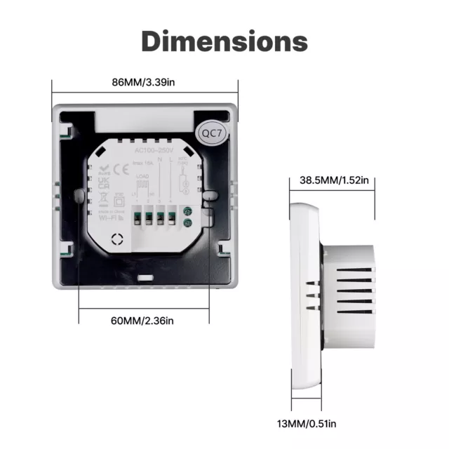 FOR TUYA WIFI Enabled Smart Thermostat for Efficient Temperature ... FOR TUYA WIFI Enabled Smart Thermostat for Efficient Temperature ...
