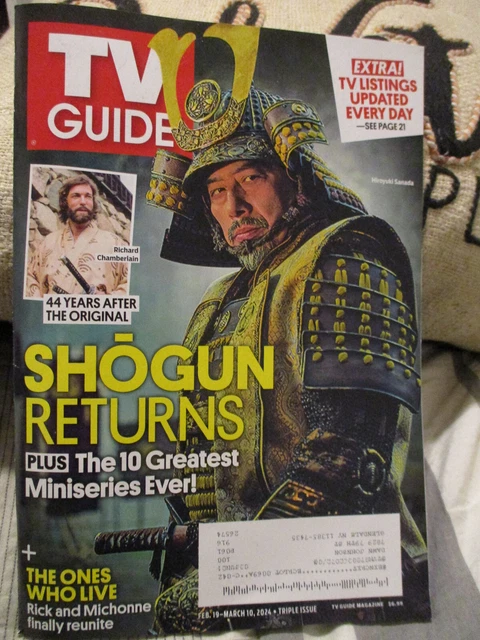 TV GUIDE FEB/MARCH. 2024 Hiroyuki Sanada "Shogun" Richard Chamberlain ...