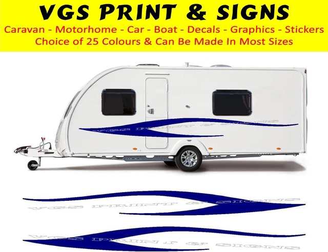 MOTORHOME/CARAVAN VINYL GRAPHICS Kit Decals Stickers Stripes #03Xl Fast ...