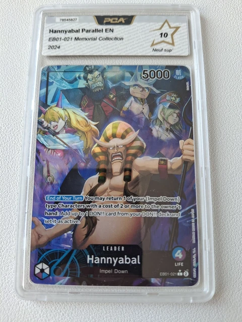 CARTE ONE PIECE PCA 10 Hannyabal Parallel EN Eb01-021 Ultra Rare PCA 10 Neuf Sup EUR 29,99 ...