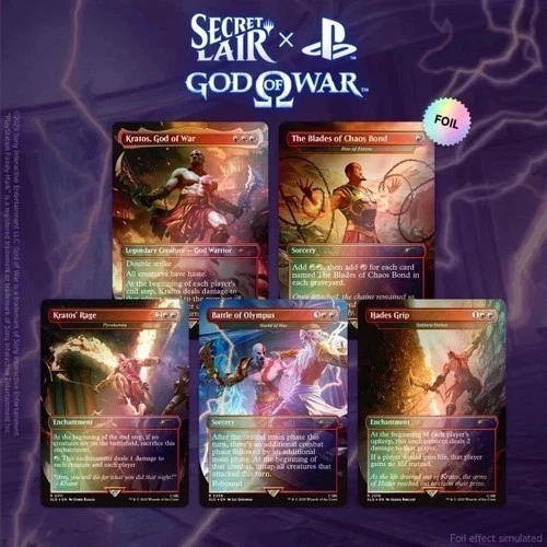 SECRET LAIR X God of War: Greek Foil Edition Playstation Superdrop MTG ...