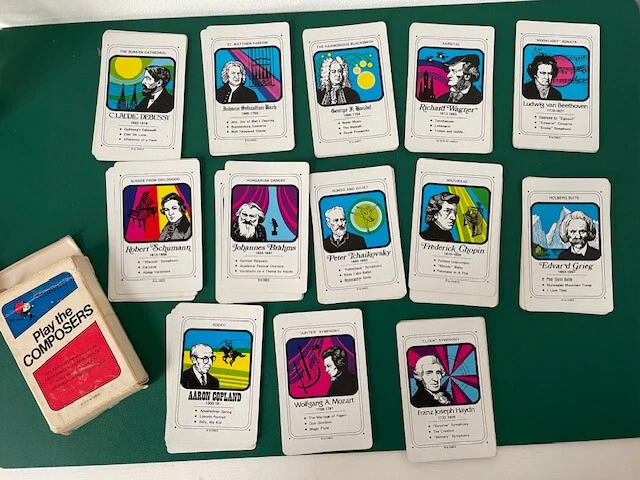 RARE COMPOSERS CARD Game (variant of Happy Families) late 80s/early 90s ...
