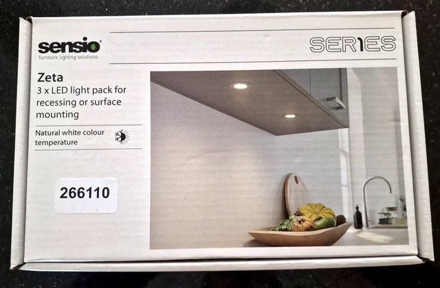SENSIO - ZETA - LED Surface Mount Under Kitchen Cabinet Spot Lights Kit ...