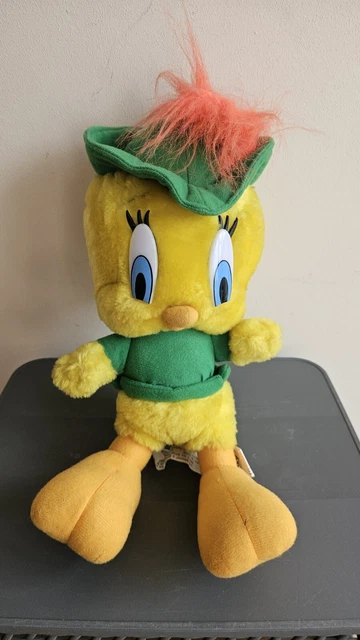 VINTAGE 1998 TWEETY Pie Bird Robin Hood Plush Toy 11" Looney Tunes Play ...