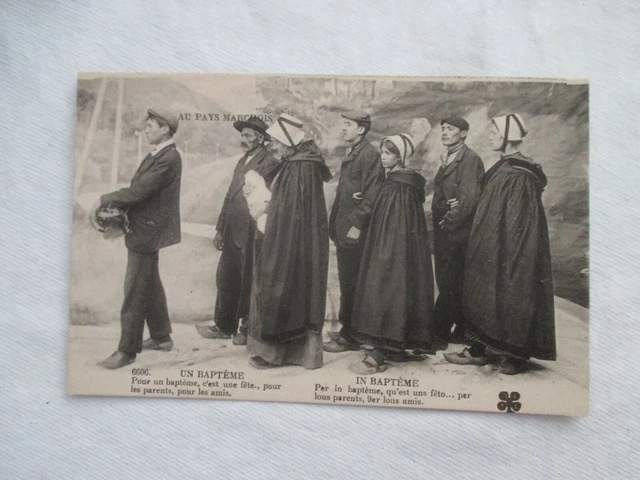 CPA SCÈNES ET types carte postale +- 1910 Au pays Marchois un baptême ...