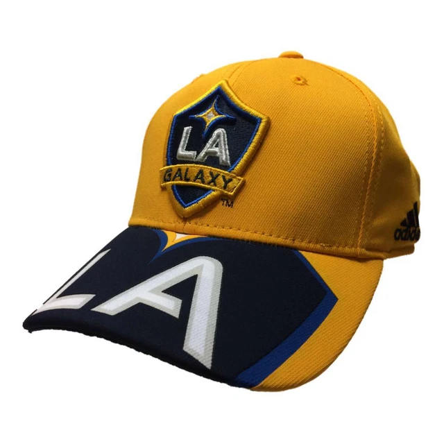 LOS ANGELES GALAXY Adidas Giallo Large Logo Strutturato Cappellino ...