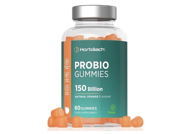 PROBIO GUMMIES 150 Billion CFU – Vegan Probiotic Gummies, 60 Orange ...