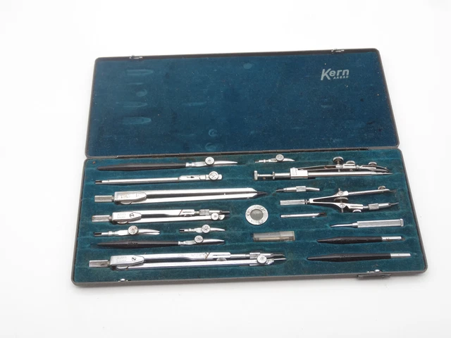 KERN AARAU 18 Piece Swiss Precision Drafting Tools Set A 31 Dotting Pen Vintage $176.74 ...