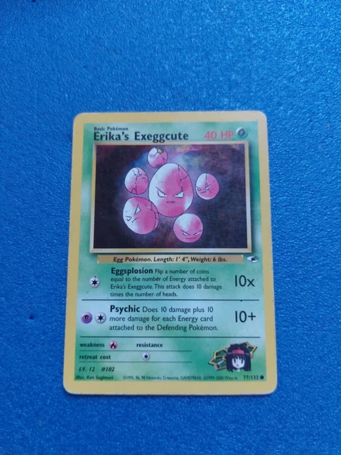 CARTE CARD POKÉMON pokemon Erika's Exeggcute 77 132 Noeunoeuf EUR 9,99 - PicClick FR