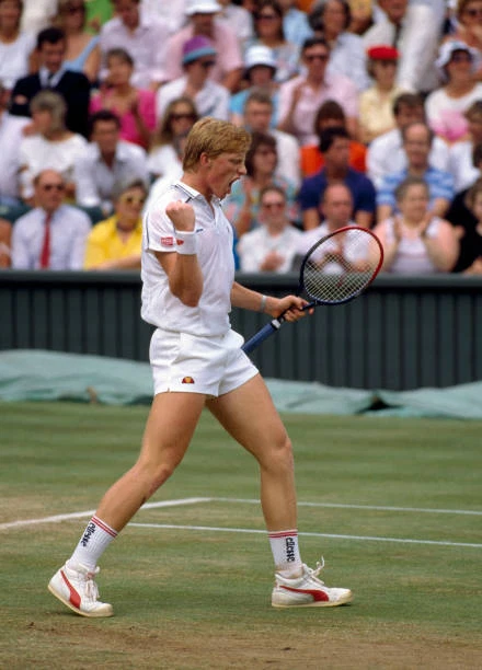 BORIS BECKER OF West Germany enroute to winning the men's singles - Old ...