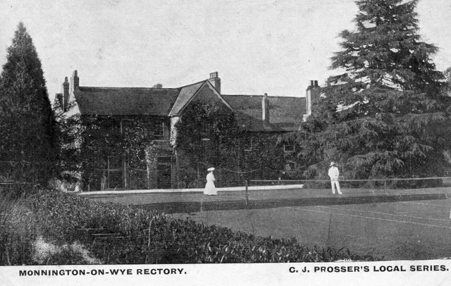 MONNINGTON ON WYE Rectory Tennis unused old pc C J Prosser £14.50 ...