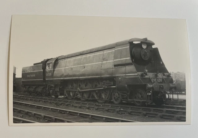 BR RAILWAY LOCOMOTIVE Photograph West Country Class Unrebuilt 21C126 ...