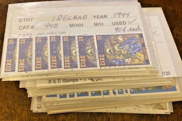 WORLDWIDE IRELAND STAMPS in over 30 glassines EUR 17,31 - PicClick IT