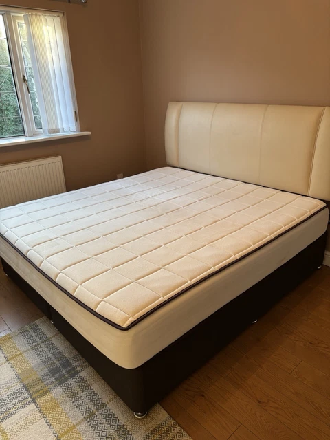 SUPER KING SIZE Bed Includes Headboard And Mattress Very Good Condition ...