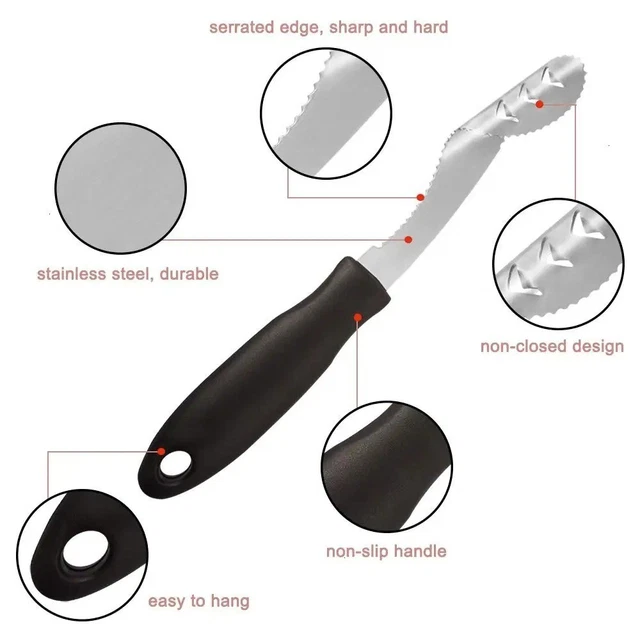 STAINLESS STEEL PEPPER Seed Corer Jalapeno Chili Remover Tool Serrated ...