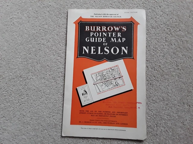 BURROWS POINTER GUIDE Map Of Nelson Lancashire £6.50 - PicClick UK