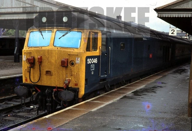 35MM SLIDE BR British Rail Diesel Loco Class 50 50046 Teignmouth 1979 ...