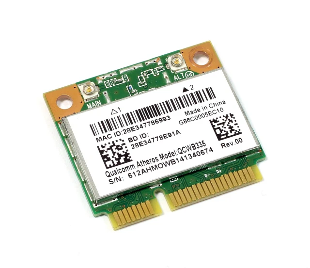 ANATEL PC PORTABLE Pcie WLAN Carte DA104328 Wifi + BT4.0 Module Utilisé ...