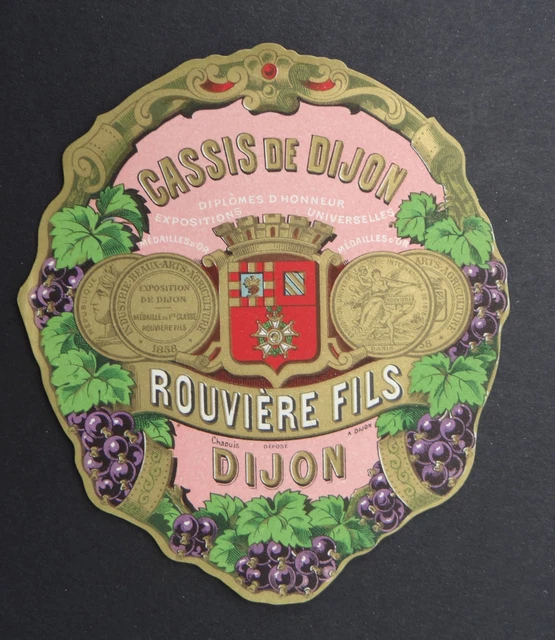 ANCIENNE ÉTIQUETTE CASSIS DE DIJON Rouvière Fils french label EUR 6,00 ...
