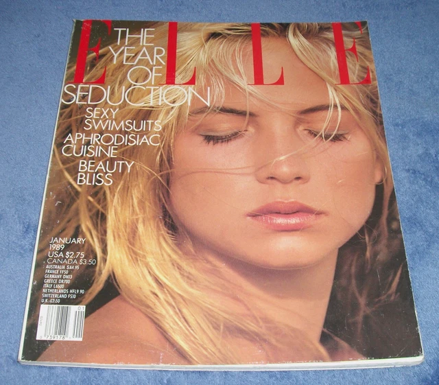 ELLE MAGAZINE USA January 1989 SUPERMODELS 1980s Cindy Fashion Vintage ...