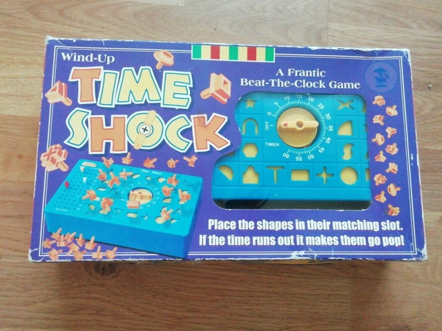 VINTAGE TIME SHOCK Beat The Clock Shape Sorting Game VGC £14.99 ...