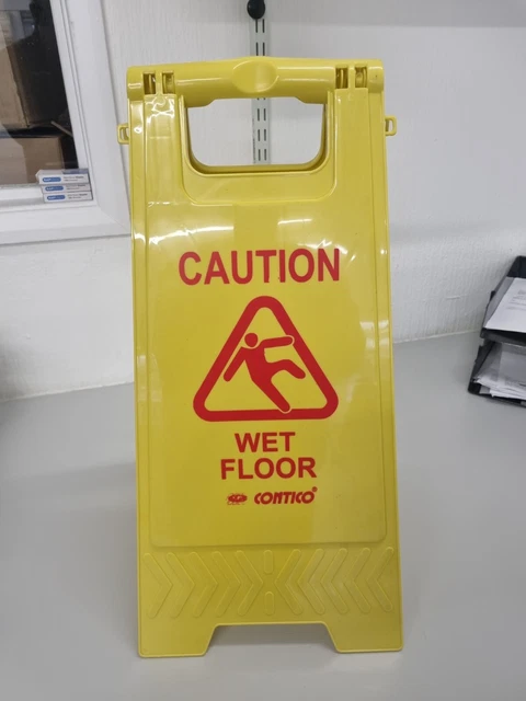 CAUTION WET FLOOR Sign A Frame Warning Slippery Hazard Safety Yellow ...