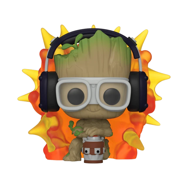 FUNKO POP! MARVEL: I Am Groot - Groot with Detonator Vinyl Bobblehead ...