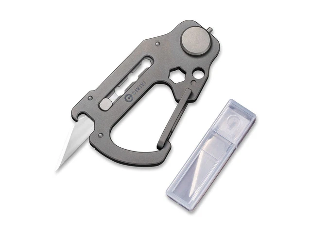 CIVIVI POLYMORPH GRAY Multitool Werkzeug Karabiner Messer Inbus Torx ...