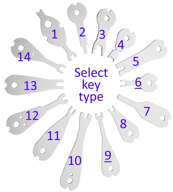 EMERGENCY LIGHT TEST KEYS: Choose from 14 different switch keys ...
