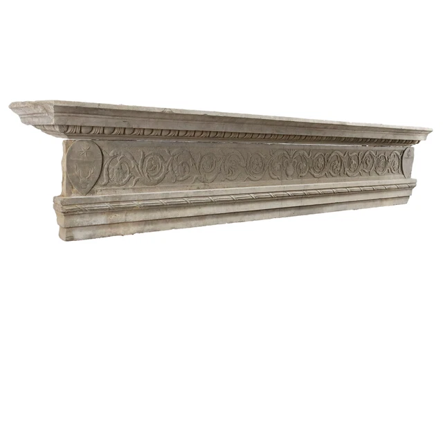 LINTEAU DE CHEMINÉE Ancienne Renaissance Pietra Serena Italie XVe ...