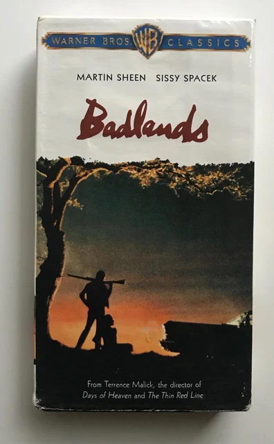 BADLANDS VHS MARTIN Sheen Sissy Spacek Terrence Malick Warner Bros NTSC ...