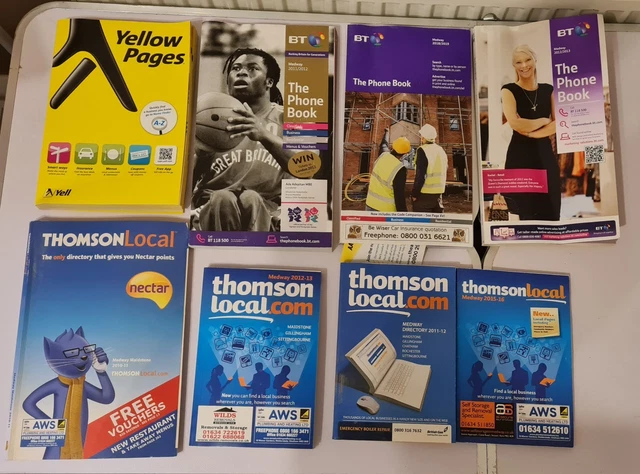 YELLOW PAGES THOMPSON Local BT The Phone Book bundle 📚 Old Phone books ...