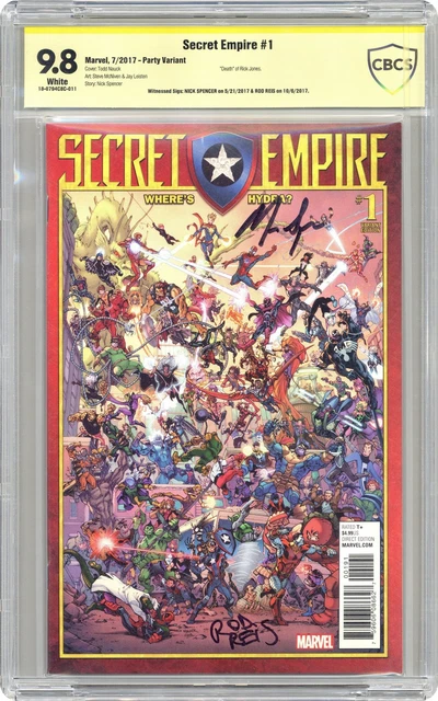 SECRET EMPIRE 1H CBCS 9.6 Witnessed Sig Rod Reis 2017 18-0794C8C-008 £ ...