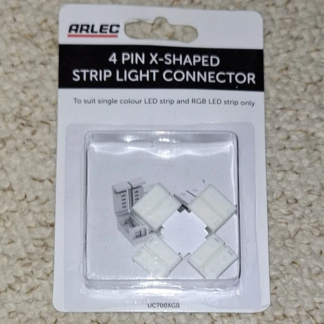ARLEC 4 PIN X Shaped Strip Light Connector UC700XGB Brand New £6.39 ...