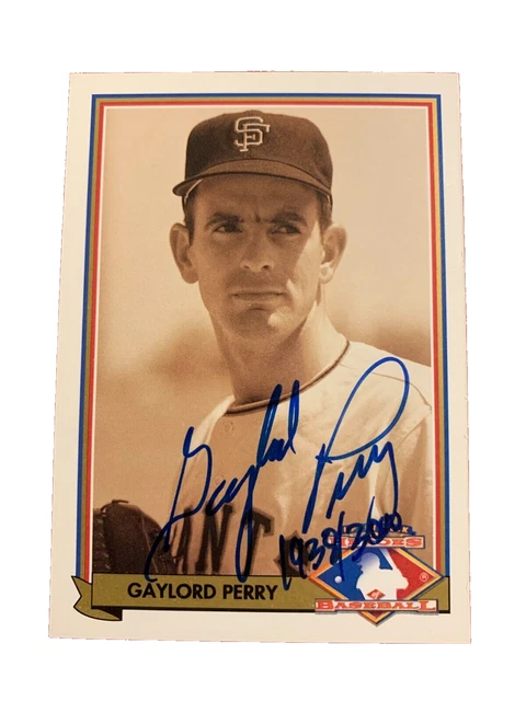 1991 UPPER DECK Heroes Autographe #H2 Gaylord Perry /3000 San Francisco ...