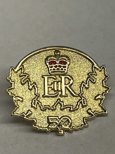 ER CANADA QUEEN Elizabeth II Golden Jubilee 2002 Lapel Pin ***READ X ...