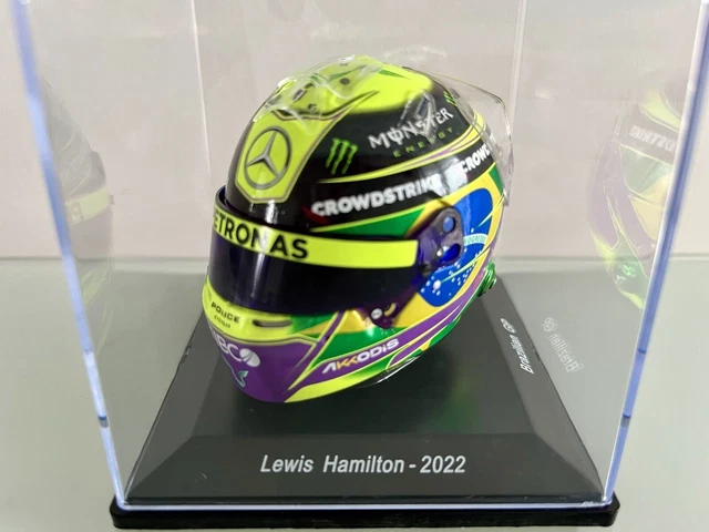 F1 LEWIS HAMILTON helmet Mercedes Amg casco Brazil GP Brasile 2022 ...