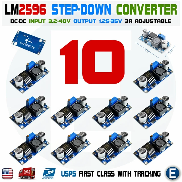 10PCS DC-DC ADJUSTABLE power step-down module Supply Converter 3A ...