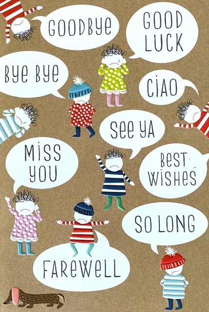 &GOODBYE GOOD LUCK& Cute Pip & Characters with Dachshund Embossed ...