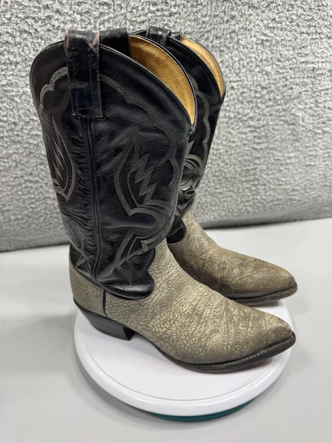 VINTAGE TONY LAMA Boots Mens Size 8D Western Cowboy Leather 6255 USA ...