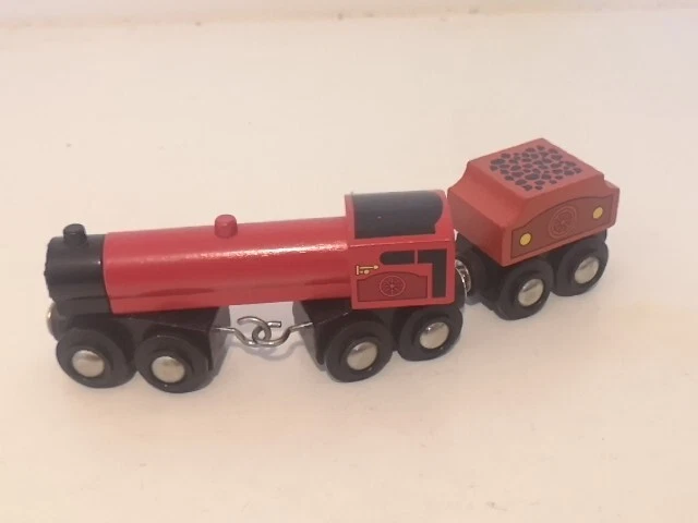 VINTAGE BRIO TRAIN - RED ENGINE- Wooden Railway - 33644 - Thomas ...