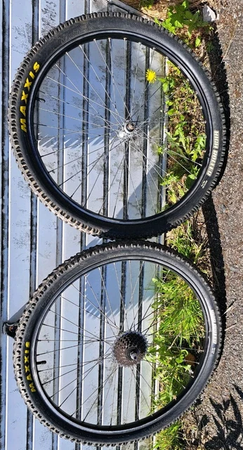 RETRO MTB WHEELSET 26" Rigida Rally 30 Rims Shimano Exage Hubs Maxxis ...