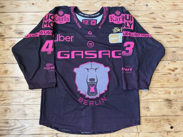 ORIGINAL EISBÄREN BERLIN Andy Eder Authentic Jersey Trikot Pink L EUR ...